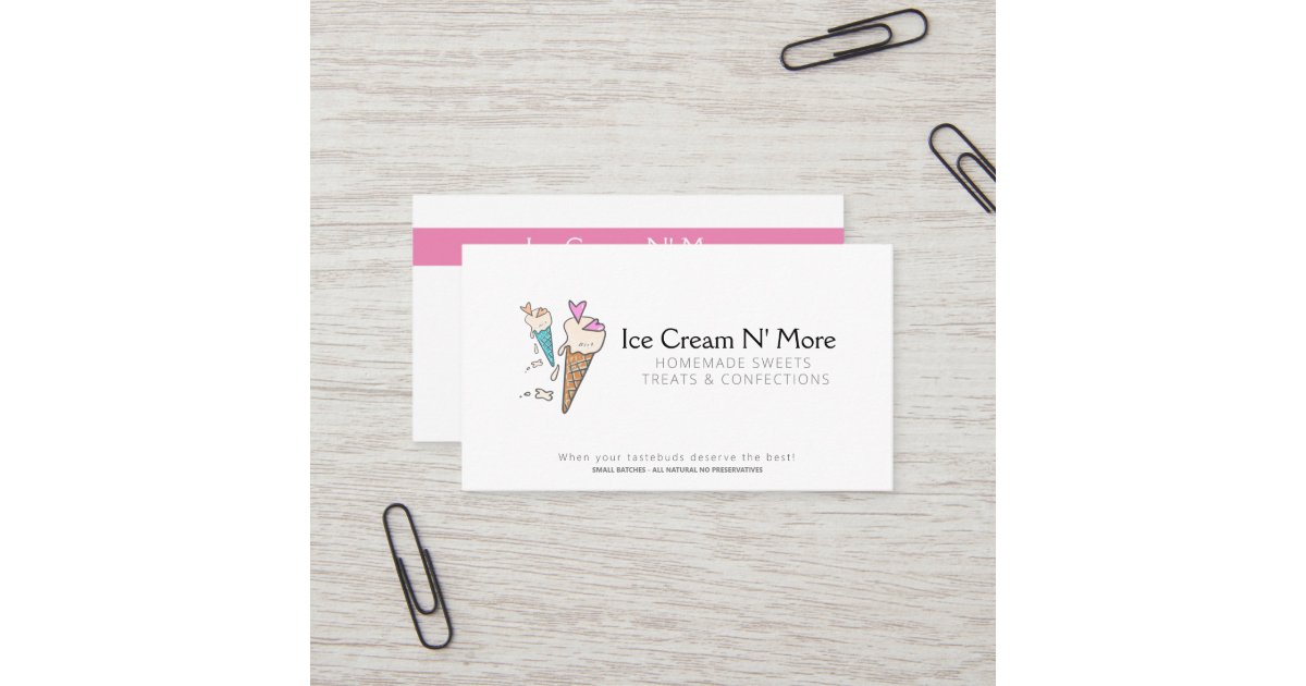 Ice Cream Parlor Business Card | Zazzle