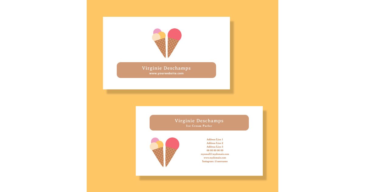 Ice Cream Parlor Business Card | Zazzle