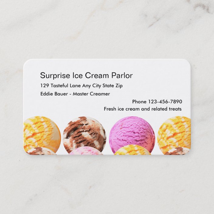 Ice Cream Parlor Business Cards | Zazzle.com