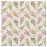 Summer Ice Cream Pattern Fabric | Zazzle.com