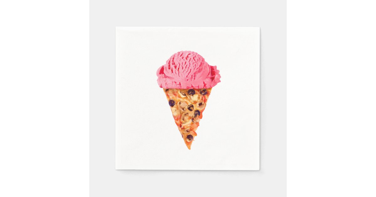 Ice Cream Pizza Napkins | Zazzle