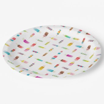 Ice cream popsicle paper plates | Zazzle
