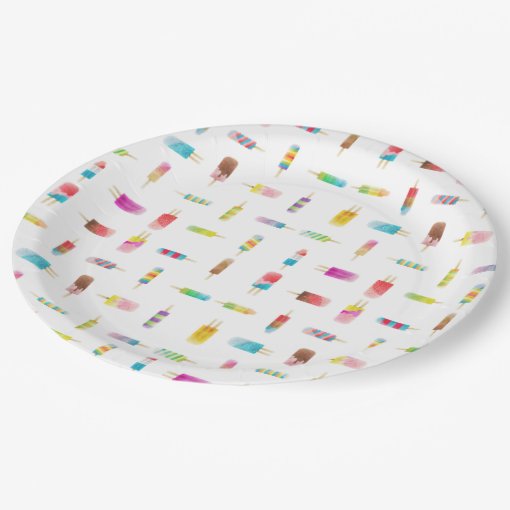 Ice cream popsicle paper plates | Zazzle