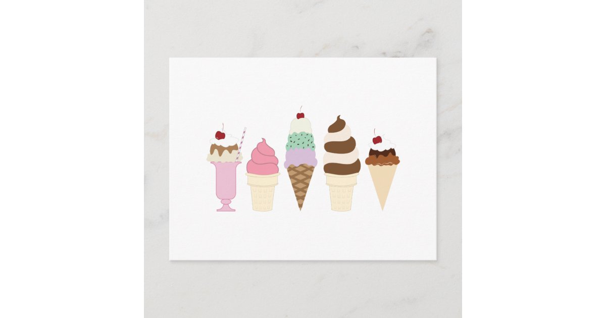 Ice Cream Postcard | Zazzle