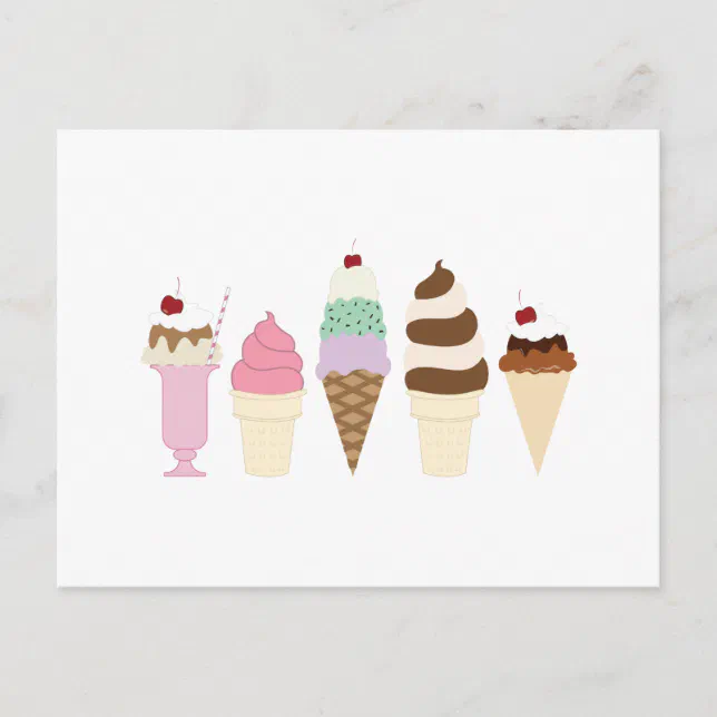 Ice Cream Postcard | Zazzle