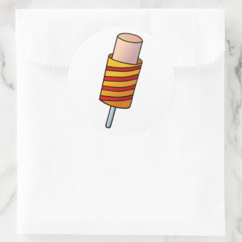 Ice Cream Push Up Classic Round Sticker | Zazzle