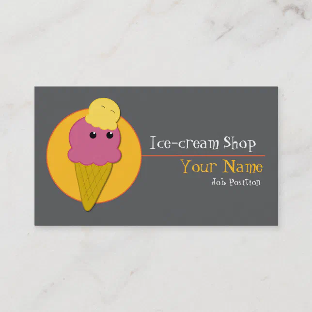 Ice-cream Shop Business card | Zazzle