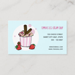 Ice Cream Shop Business Card | Zazzle