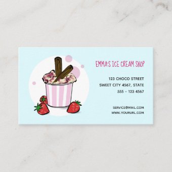 Ice Cream Shop Business Card | Zazzle