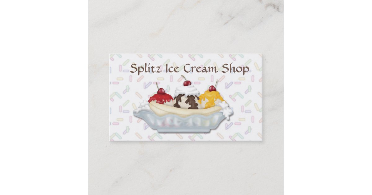Ice Cream Shop Business Card | Zazzle