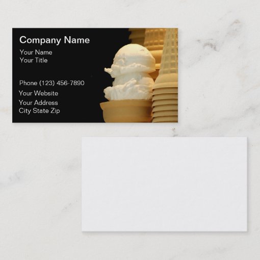 Ice Cream Shop Business Cards | Zazzle