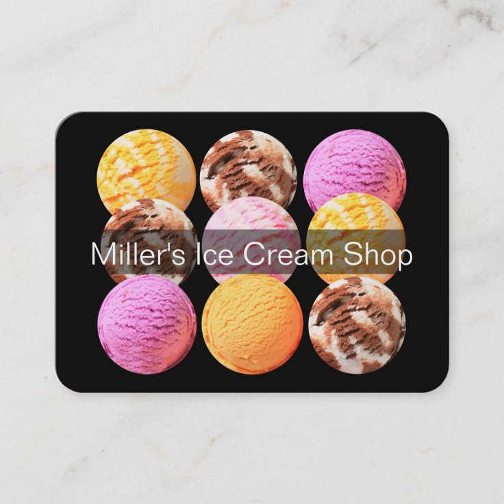 Ice Cream Shop Business Cards | Zazzle