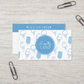 Ice Cream Shop Hand Painted Blue Loyalty Card | Zazzle