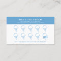 Ice Cream Shop Hand Painted Blue Loyalty Card | Zazzle