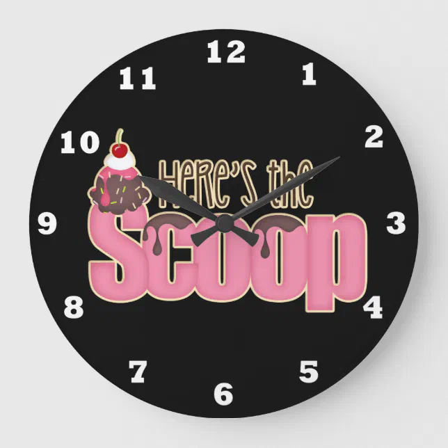 Ice Cream shop sweet treat wall clock | Zazzle