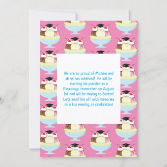 Ice Cream Social Sundae Graduation Party Invitation | Zazzle