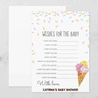 Ice Cream Sprinkle Baby Shower -Editable Name, 5x7 Invitation | Zazzle