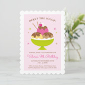 Ice Cream Sundae Birthday Party Invitation | Zazzle