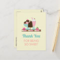 Ice Cream Sundae DeliciousTreats Party Thank You Postcard | Zazzle