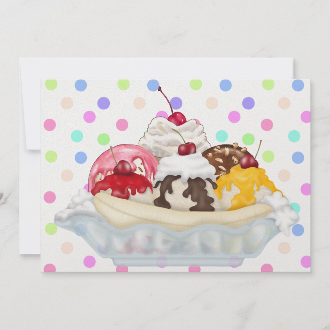 Ice Cream Sundae Invitation | Zazzle