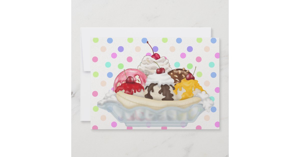Ice Cream Sundae Invitation | Zazzle