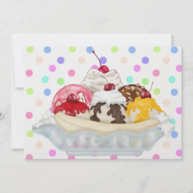 Ice Cream Sundae Invitation | Zazzle