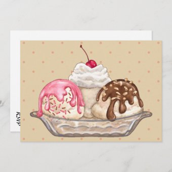 Ice Cream Sundae Invitation | Zazzle