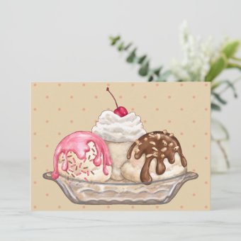 Ice Cream Sundae Invitation | Zazzle