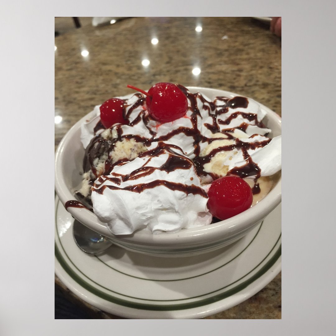 Ice Cream Sundae Poster | Zazzle