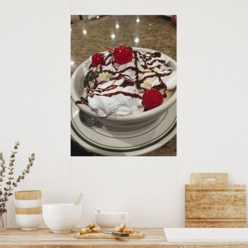 Ice Cream Sundae Poster | Zazzle