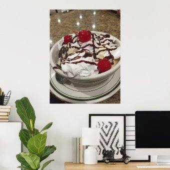 Ice Cream Sundae Poster | Zazzle