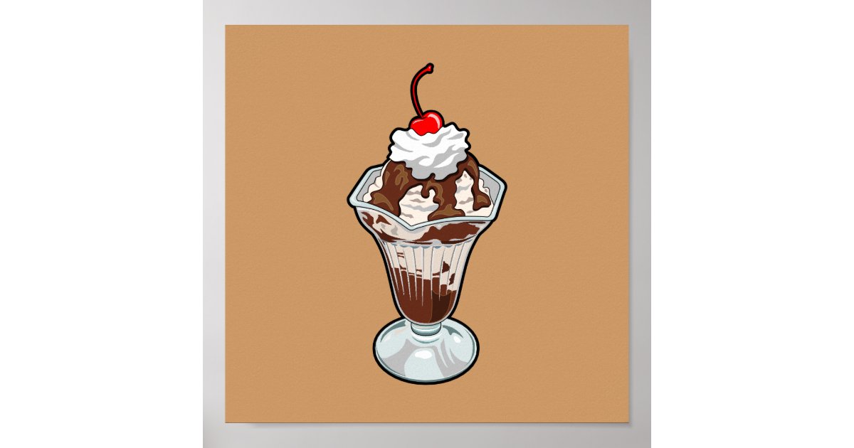 Ice Cream Sundae Poster | Zazzle