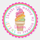 Ice Cream First Birthday Party Stickers | Zazzle.com