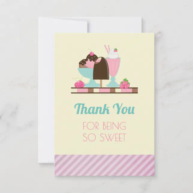 Ice Cream - Thank You for being so Sweet | Zazzle