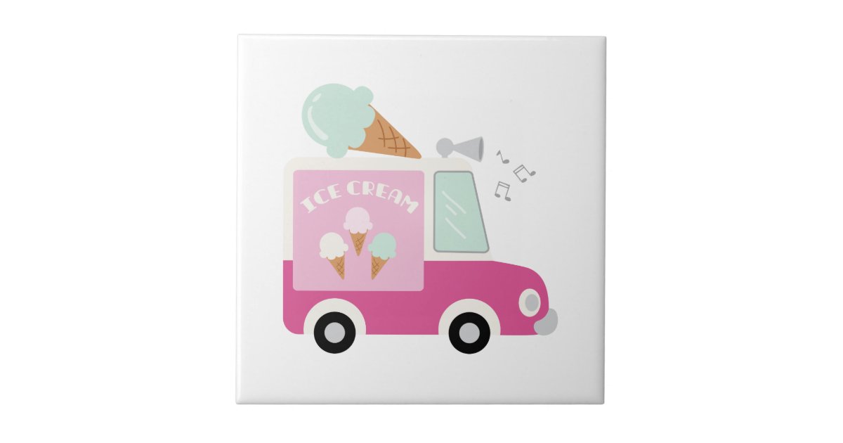 Ice Cream Truck Ceramic Tile | Zazzle