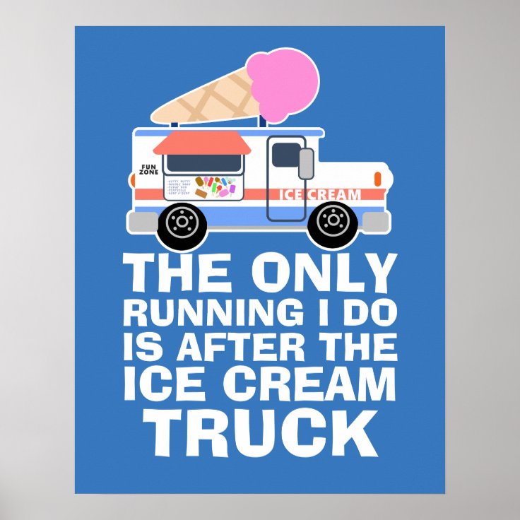 Ice Cream Truck Workout Poster | Zazzle