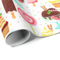 Ice Cream Wrapping Paper | Zazzle