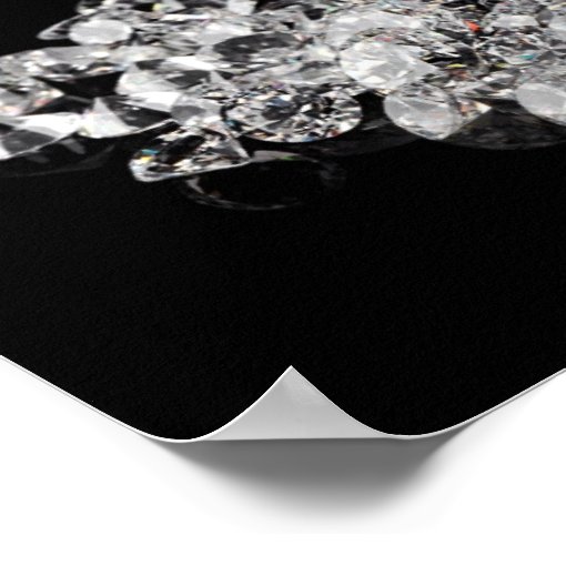 Ice cubes melting into diamonds poster | Zazzle