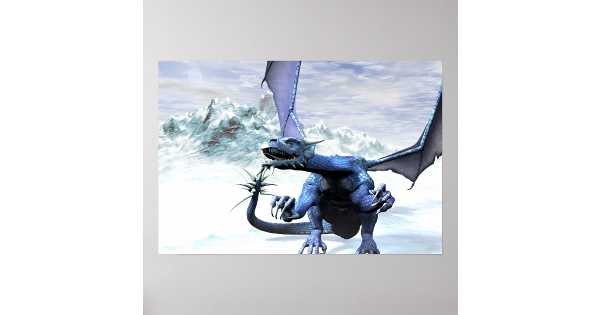 Ice Dragon Poster | Zazzle