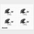 Ice Fishing Rectangular Sticker | Zazzle