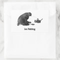 Ice Fishing Rectangular Sticker | Zazzle