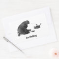 Ice Fishing Rectangular Sticker | Zazzle