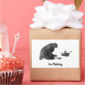 Ice Fishing Rectangular Sticker | Zazzle