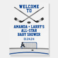 Ice Hockey Baby Shower Welcome Sign Foam Board | Zazzle