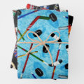 Ice Hockey Collection Wrapping Paper Sheets | Zazzle