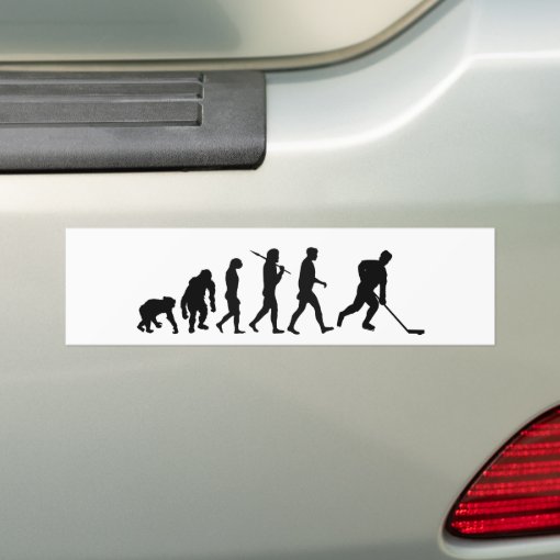 Ice Hockey Hockey Players Evolution Bumper Sticker | Zazzle
