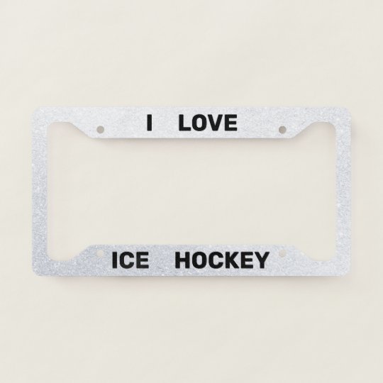 Ice Hockey License Plate Frame | Zazzle.com