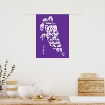 Ice Hockey Player Calligram Posters | Zazzle