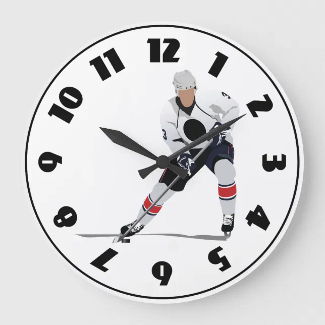 Ice Hockey Player Clock | Zazzle