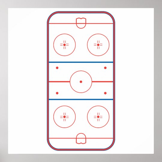 ice hockey rink graphic poster | Zazzle